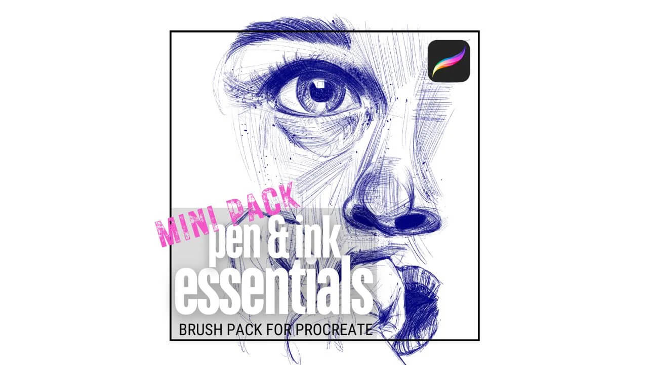 Pen & Ink Essentials Mini Pack - Free Brushes for Procreate