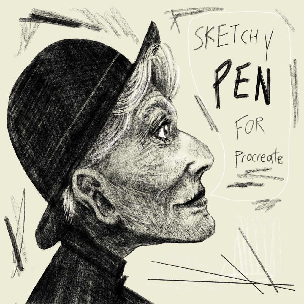 Sketchy pen brush for Procreate - Free Brushes for Procreate