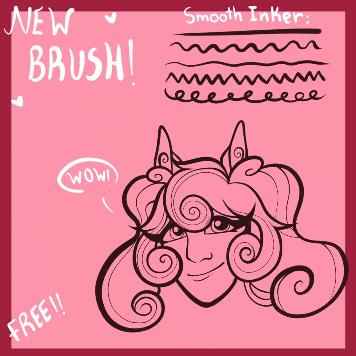 Smooth inker brush - Free Brushes for Procreate