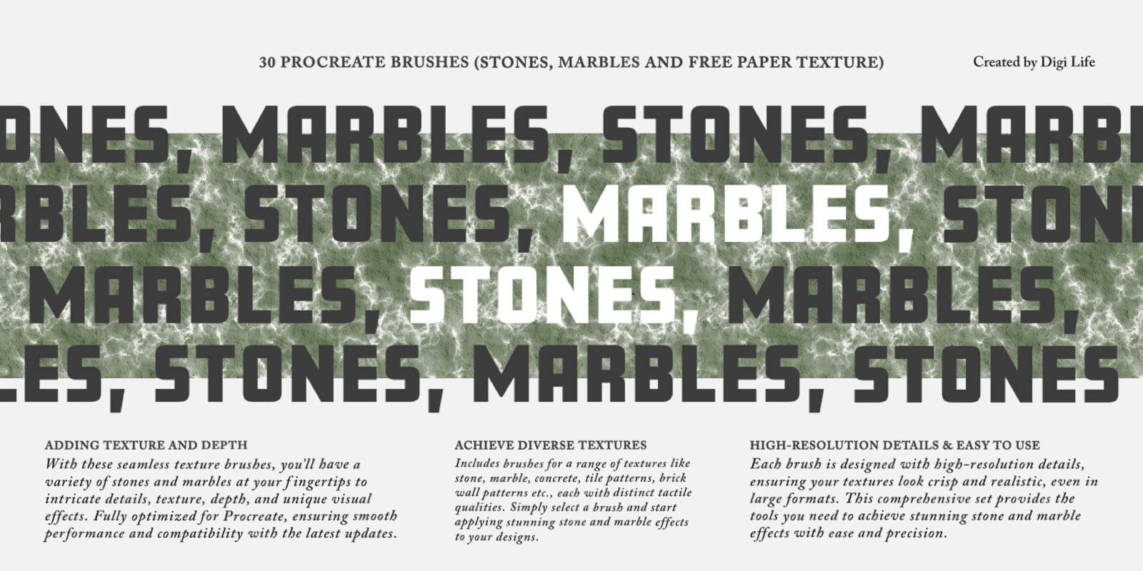 Stones & Marbles (2024) Procreate Brushes - Free Brushes for Procreate