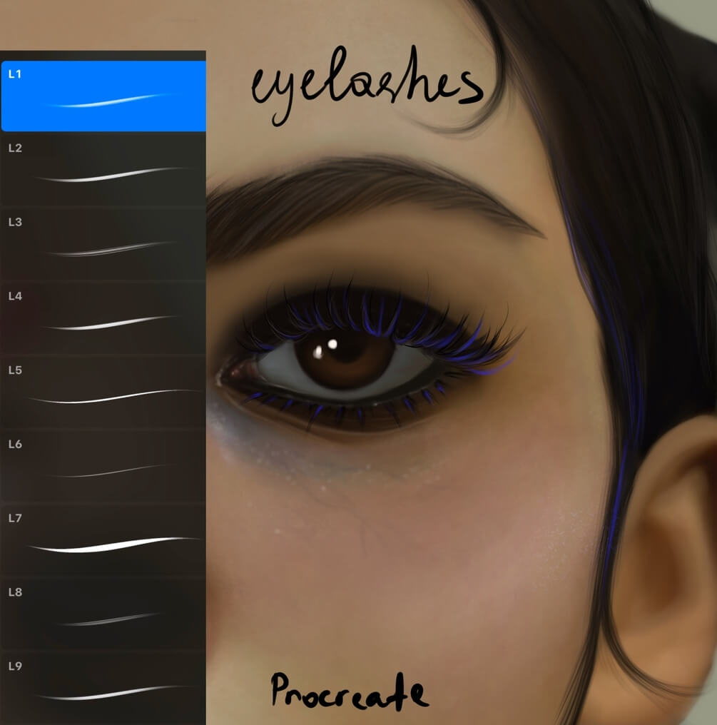 Amazing lashes brushset (Free) - Free Brushes for Procreate