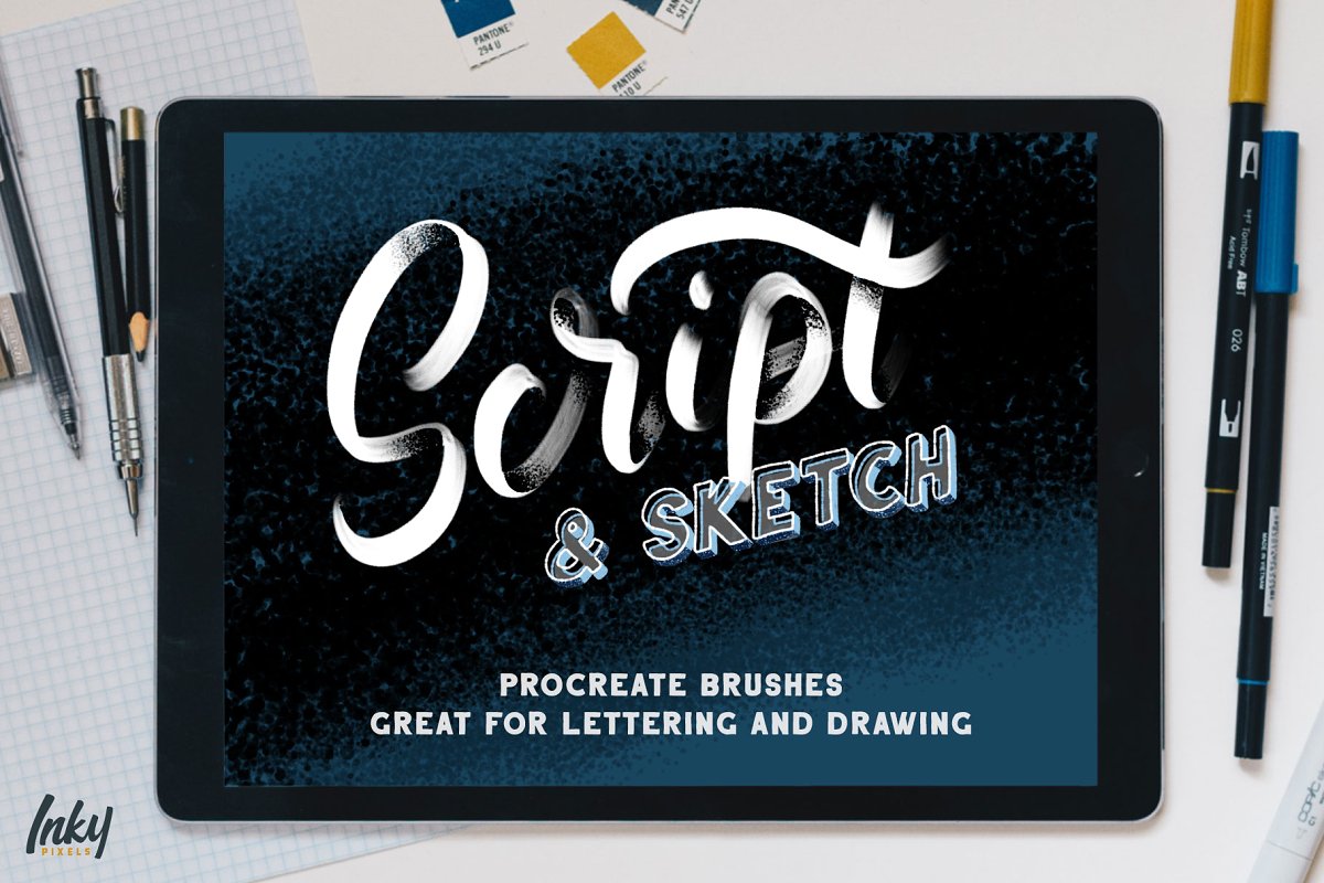 [Paid] Script & Sketch Procreate Brushes - Free Brushes for Procreate