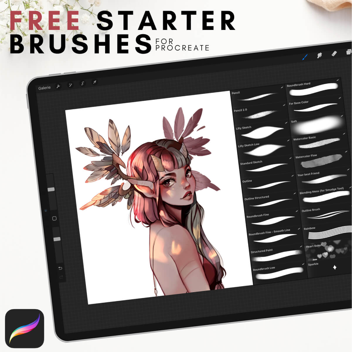 Free Procreate Starter Brushes - Free Brushes for Procreate