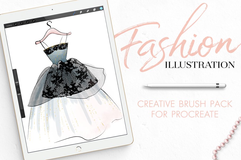 [Paid] Procreate Fashion Illustration Set - Free Brushes for Procreate