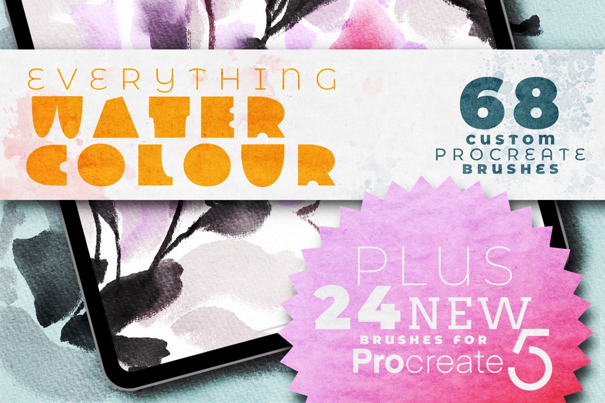 [Paid] EVERYTHING WATERCOLOUR for Procreate - Free Brushes for Procreate