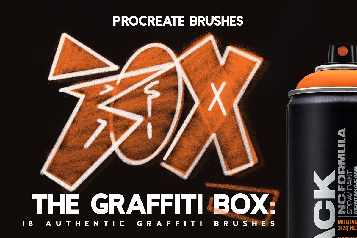 [Paid] The Graffiti Box: Procreate Brushes - Free Brushes for Procreate