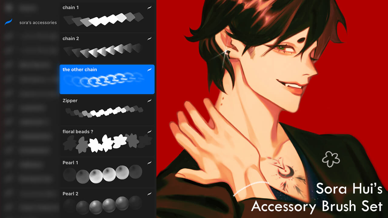 sorahui's Accessories Brush Set - Free Brushes for Procreate