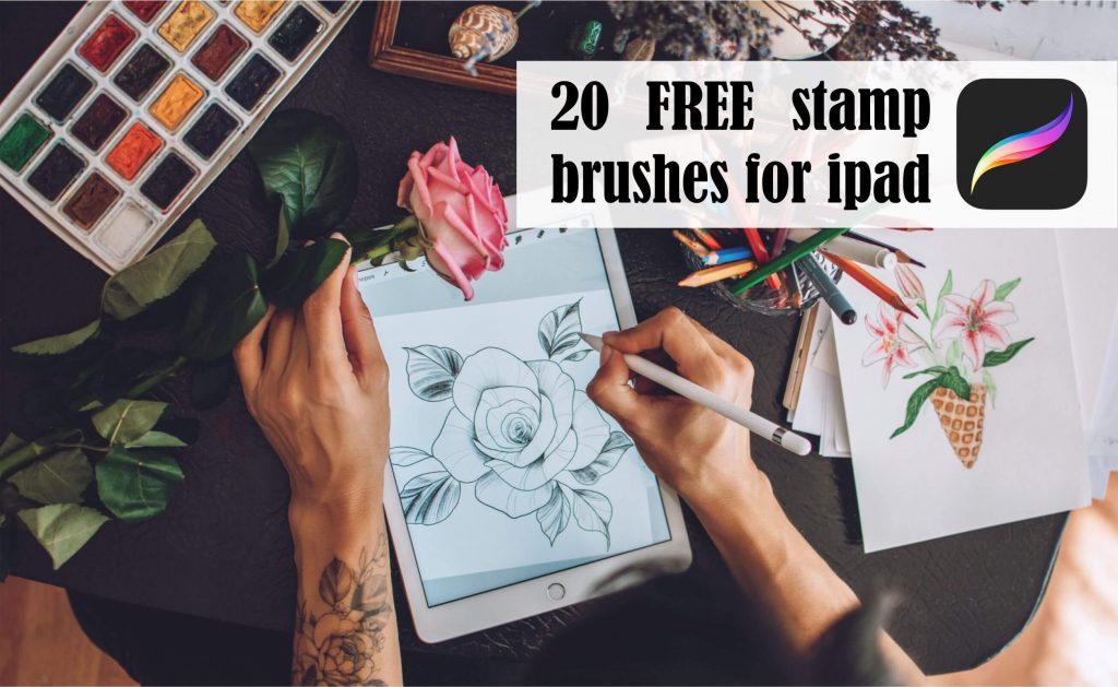 20 FREE stamp brushes for ipad - Free Brushes for Procreate