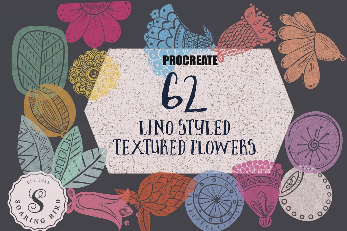 [Paid] Procreate Textured Floral Brushes - Free Brushes for Procreate