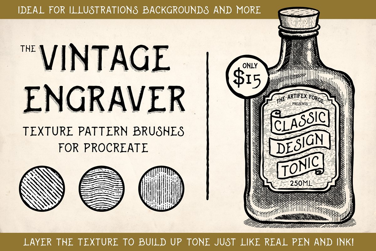 [Paid] Vintage Engraver - Procreate Brushes - Free Brushes for Procreate