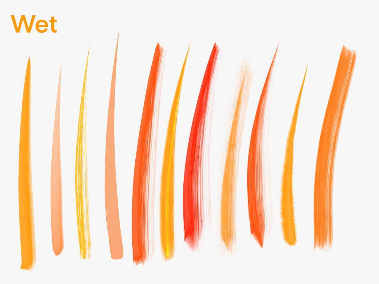 Free Basic real painting WET brushes - Free Brushes for Procreate