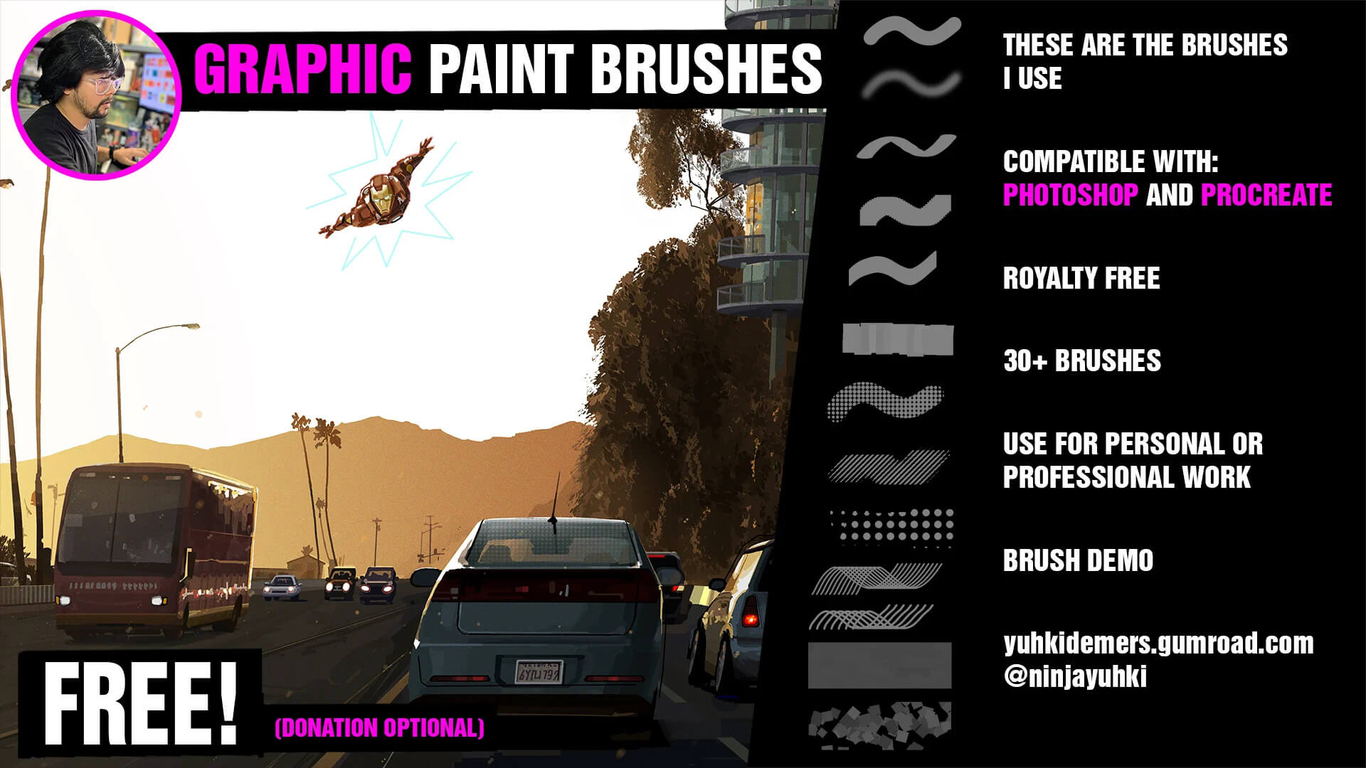 GRAPHIC PAINT BRUSHES - Free Brushes for Procreate